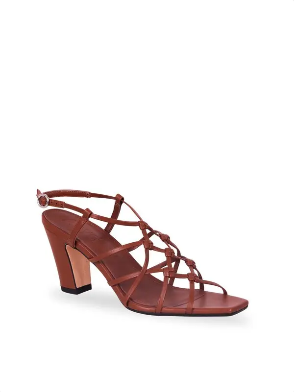 AeydĒ Acacia Open Toe High Heel Sandals - Red