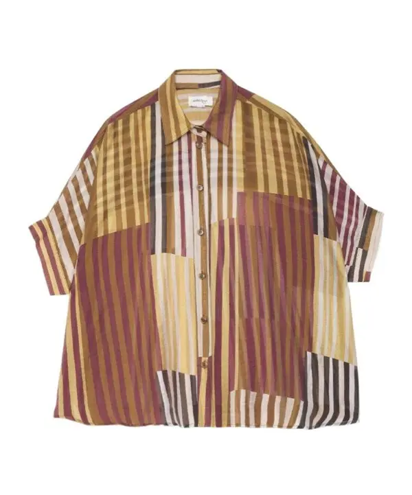OTTOD'AME Striped Shirt - Brown