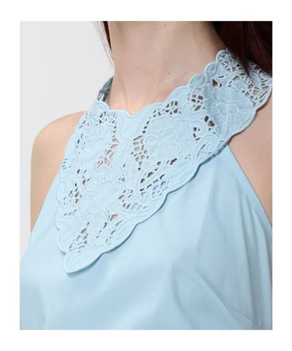 TWINSET Poplin Embroidered Dress