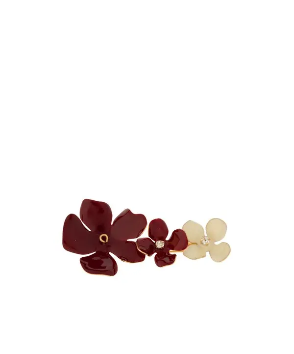Marni Embellished Shimmering Brooch - Burgunder