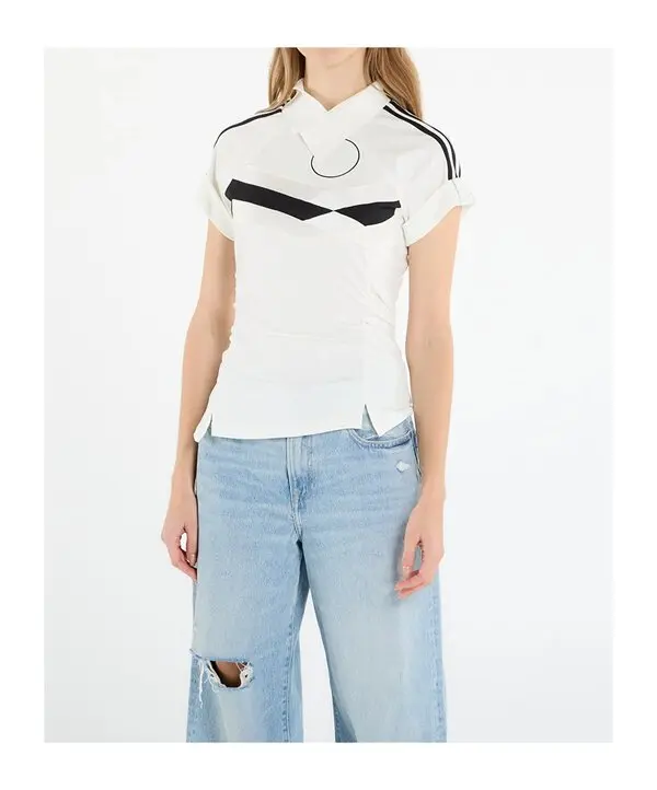 ADIDAS ORIGINALS Asymmetrical Reconstructed Top With Short Sleeves