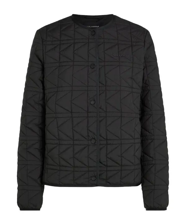 Karl Lagerfeld Logo-embroidered Quilted Jacket
