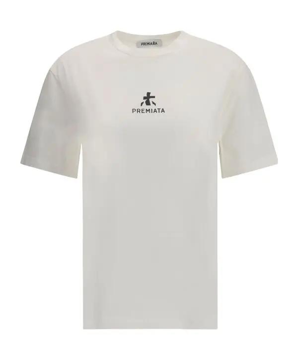 Premiata Logo Printed Side Slits T-shirt