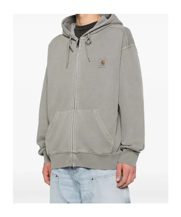 Carhartt Work In Progress Zip-fastening Hooded Sweatshirt - Gray