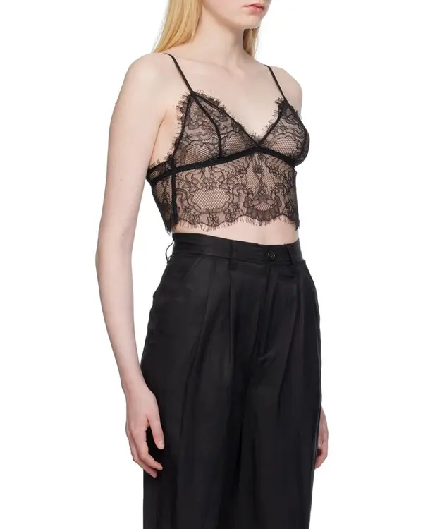 ANINE BING Lace Scallop Hem Bralette
