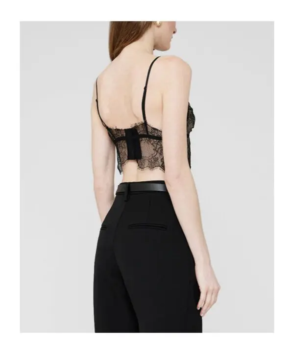 ANINE BING Lace Scallop Hem Bralette