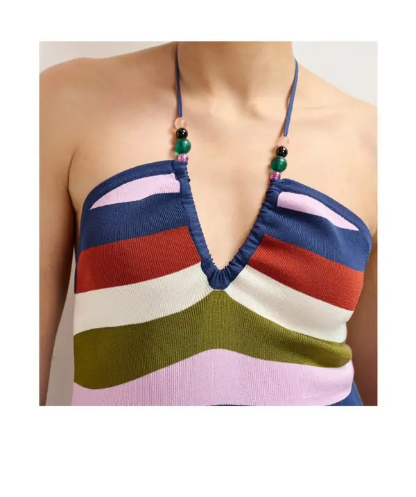 Essentiel Antwerp Bead-embellished Striped Top