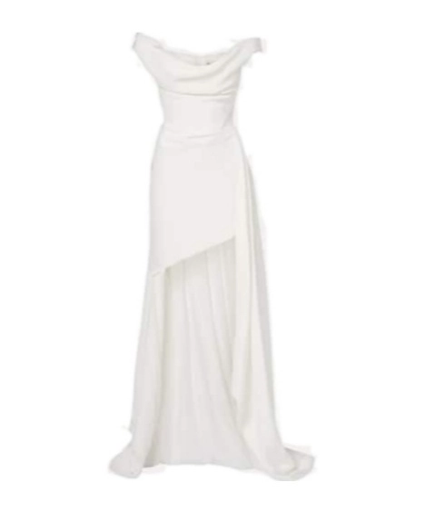VIVIENNE WESTWOOD Bridal Comet Off-shoulder Silk Gown - White
