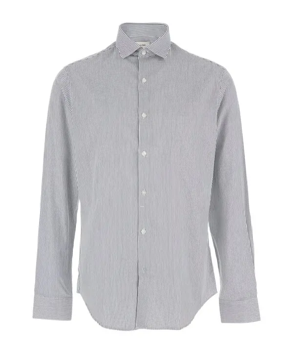 Calvin Klein Slim Fit Striped Shirt - Gray
