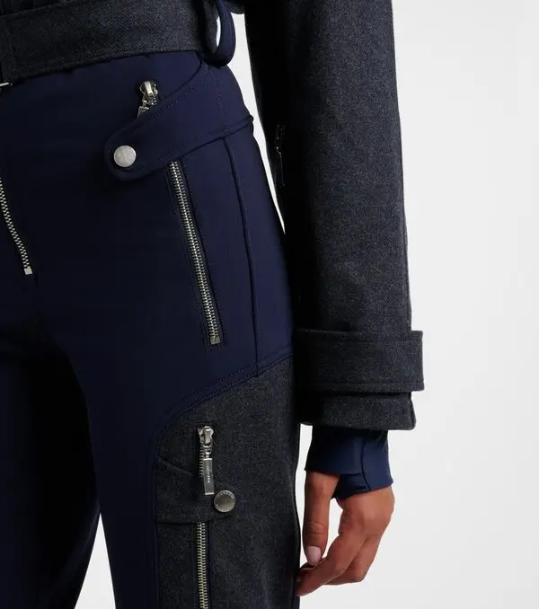 Cordova Zippered Long-sleeved Ski Jumpsuit With Belted Waist