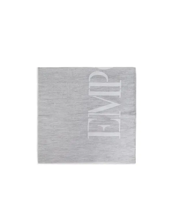 Emporio Armani Scarf With Logo - Gray