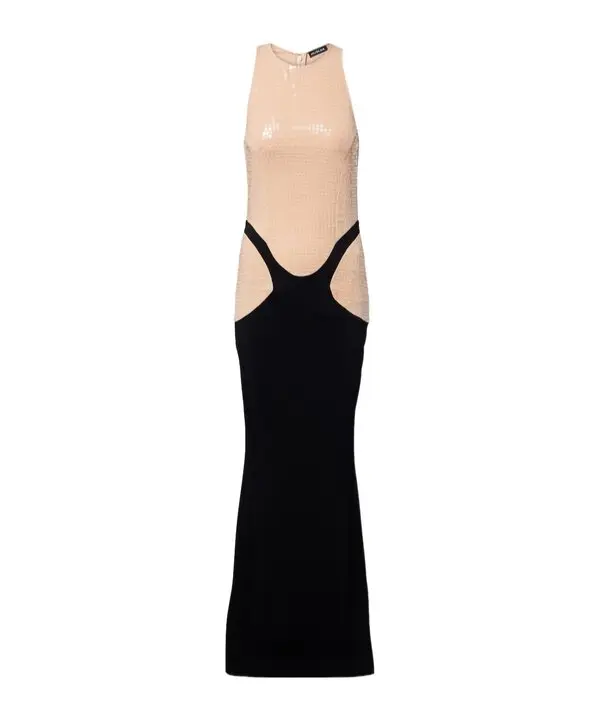 MUGLER Sequin Ruffle Dress