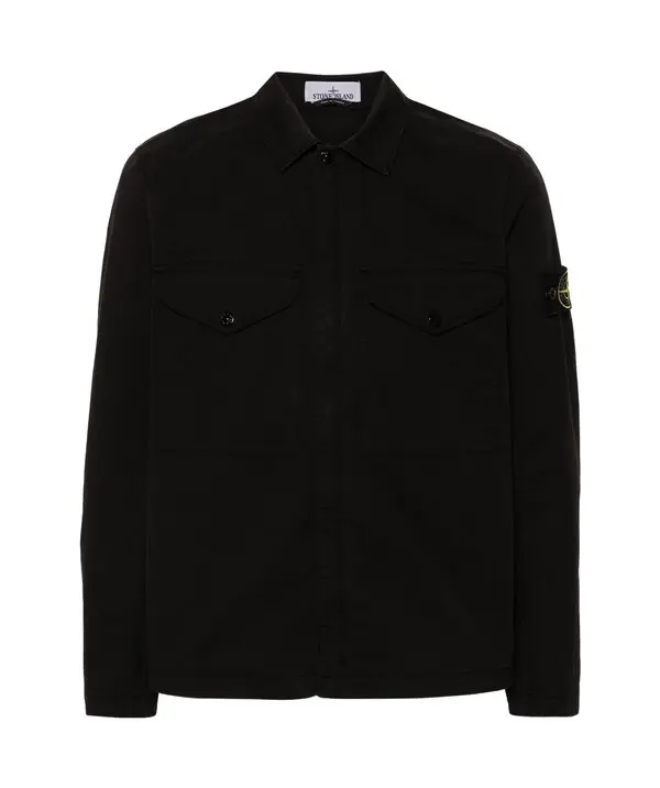 Stone Island Logo Patch Long-sleeved Jacket