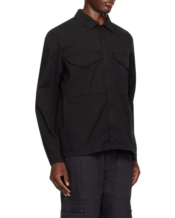 Stone Island Logo Patch Long-sleeved Jacket