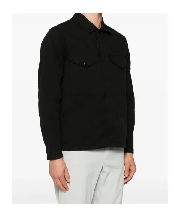 Stone Island Logo Patch Long-sleeved Jacket