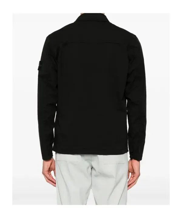 Stone Island Logo Patch Long-sleeved Jacket