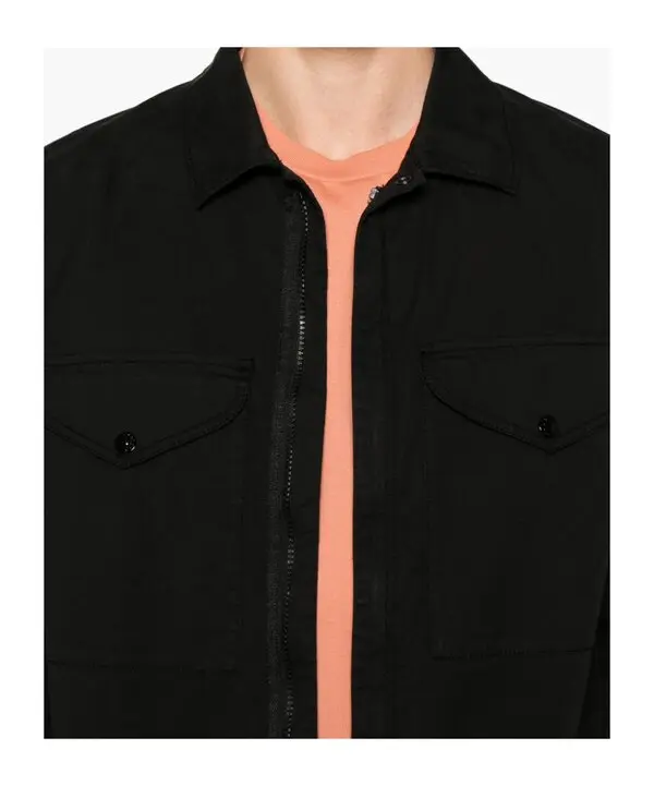 Stone Island Logo Patch Long-sleeved Jacket
