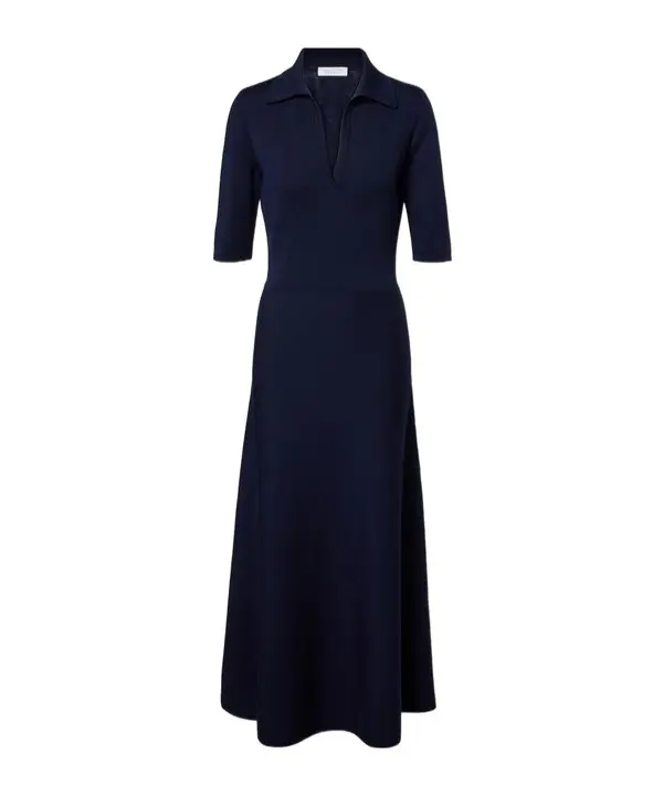 Gabriela Hearst Short Sleeve Knit Dress - Blue