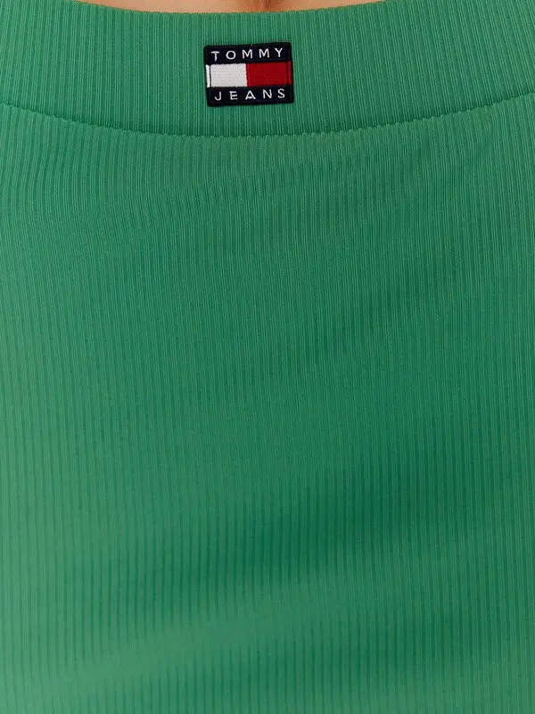 Tommy Hilfiger Logo Detail Ribbed Mini Skirt