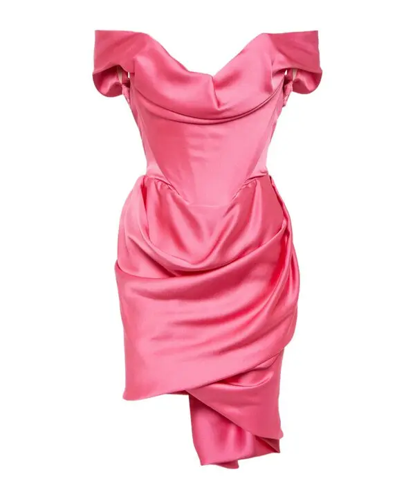 VIVIENNE WESTWOOD Nova Cora Crêpe Satin Mini Dress - Pink