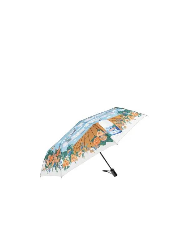 Moschino Folding Umbrella With Floral Print - Multicolor