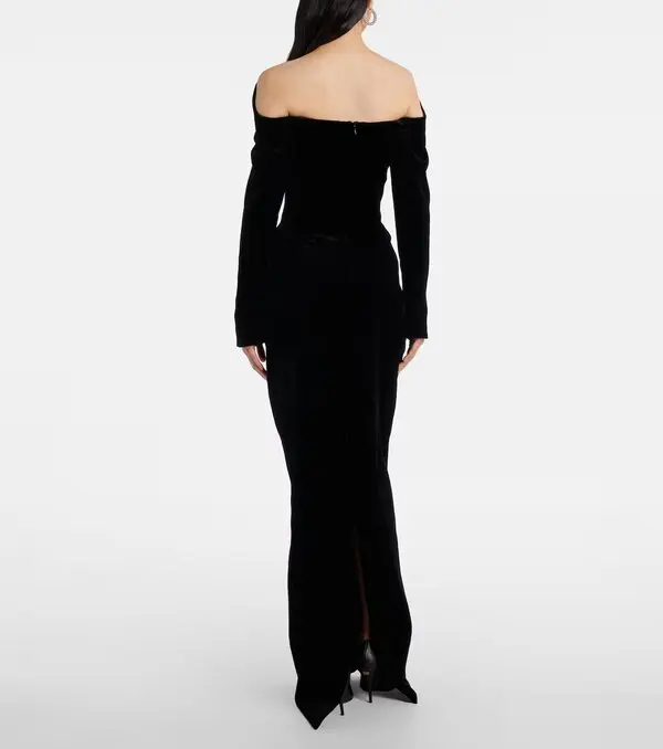 MUGLER Open-back Sleeveless Dress Skirt