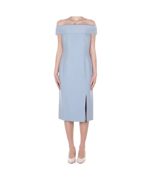 Ralph Lauren Off-shoulder Slit-detailed Dress