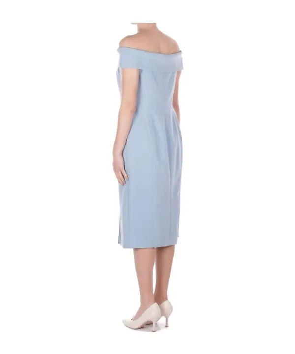 Ralph Lauren Off-shoulder Slit-detailed Dress