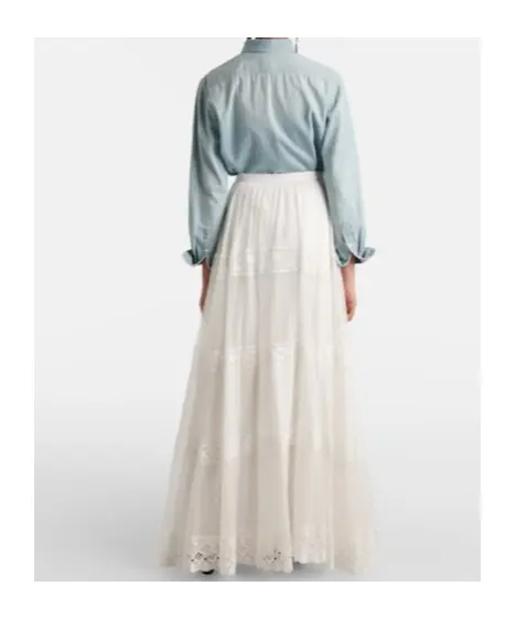 Ralph Lauren Malti Cotton And Silk Maxi Skirt