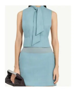 MAISON MARGIELA Sleeveless Cropped Top With Pussy-bow Detail