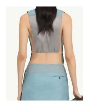 MAISON MARGIELA Sleeveless Cropped Top With Pussy-bow Detail