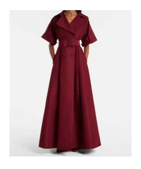 Carolina Herrera Belted Silk Gown