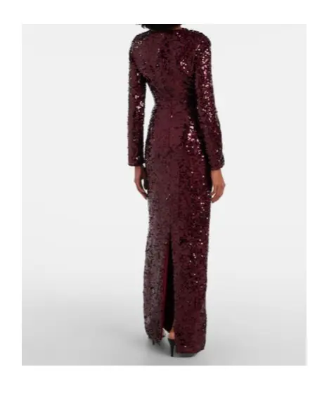 Erdem Draped Sequined Gown