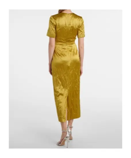 Erdem Embellished Satin Midi Dress