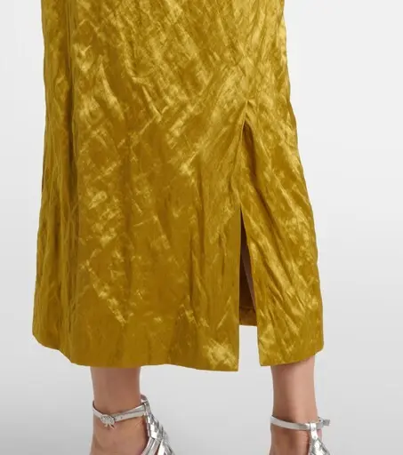 Erdem Embellished Satin Midi Dress