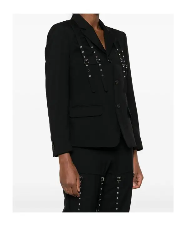 Comme Des Garçons Buckled Detail Blazer