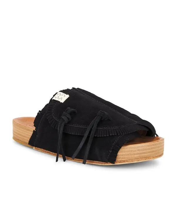 Visvim Strap-up Suede Slippers