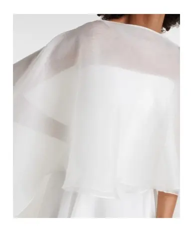 Maticevski Bridal Dhalia Caped Silk Gown