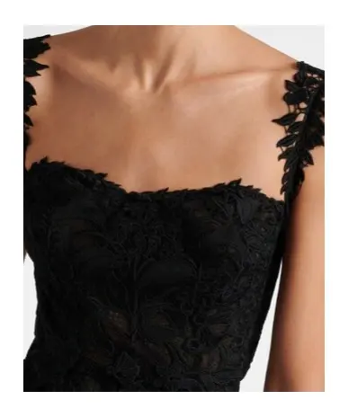 Oscar De La Renta Guipure Lace Bustier Gown