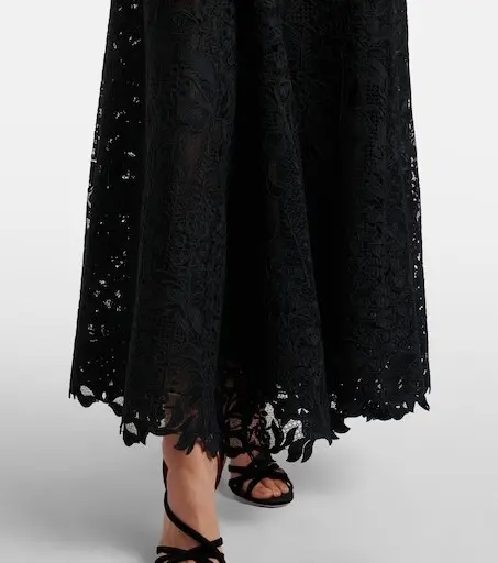 Oscar De La Renta Guipure Lace Bustier Gown