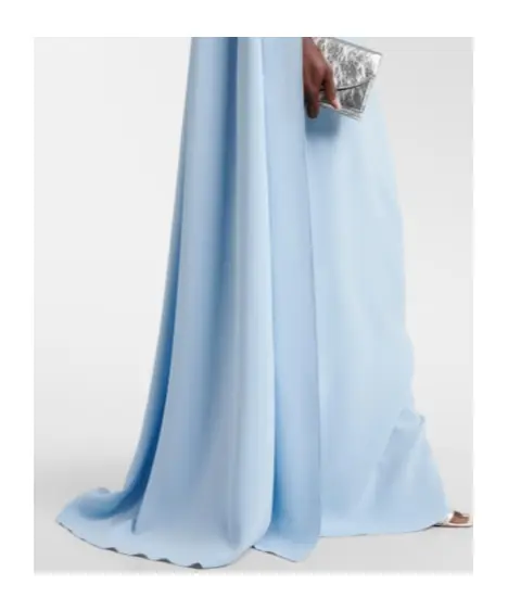 Oscar De La Renta Caped Embellished Silk-blend Gown