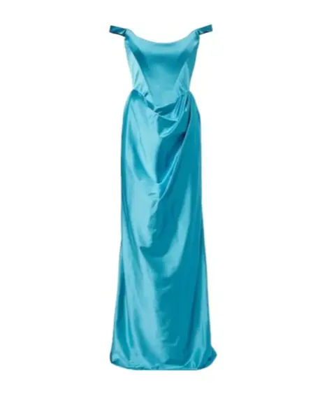 VIVIENNE WESTWOOD Nova Camille Satin Bustier Gown - Blue