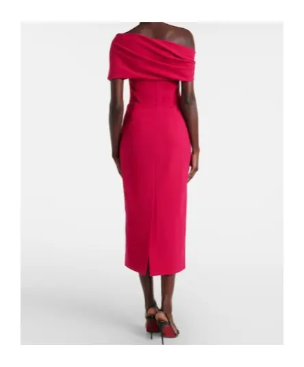 Carolina Herrera Off-shoulder Wool-blend Cocktail Dress