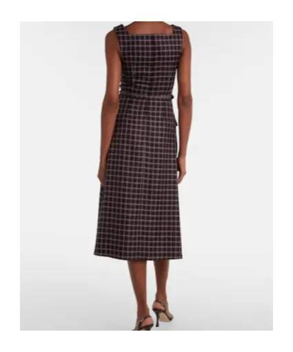 EMILIA WICKSTEAD Petra Houndstooth Wool-blend Midi Dress