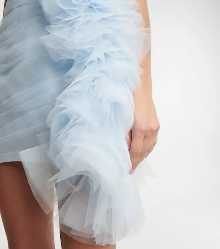 Giambattista Valli One-shoulder Tulle Minidress