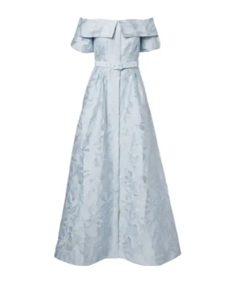 Rebecca Vallance Bridal Anneli Cotton-blend Brocade Gown - Gray