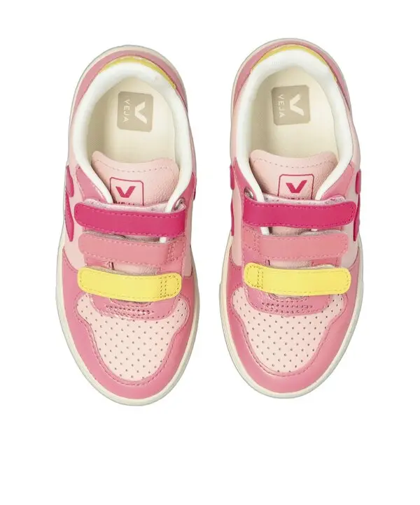 VEJA V-10 Touch-strap Leather Sneakers