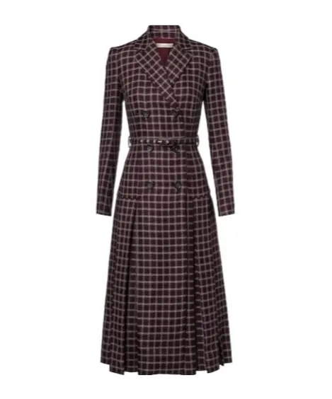 EMILIA WICKSTEAD Chaney Houndstooth Wool-blend Midi Dress