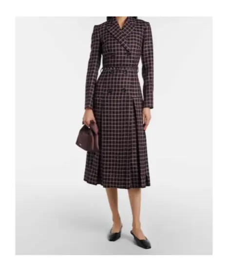 EMILIA WICKSTEAD Chaney Houndstooth Wool-blend Midi Dress
