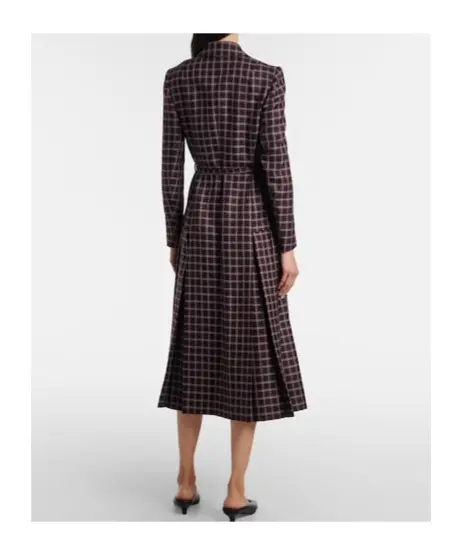 EMILIA WICKSTEAD Chaney Houndstooth Wool-blend Midi Dress
